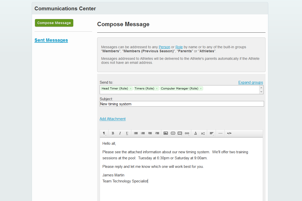 Easy Communication With Your Team Members | SwimTopia