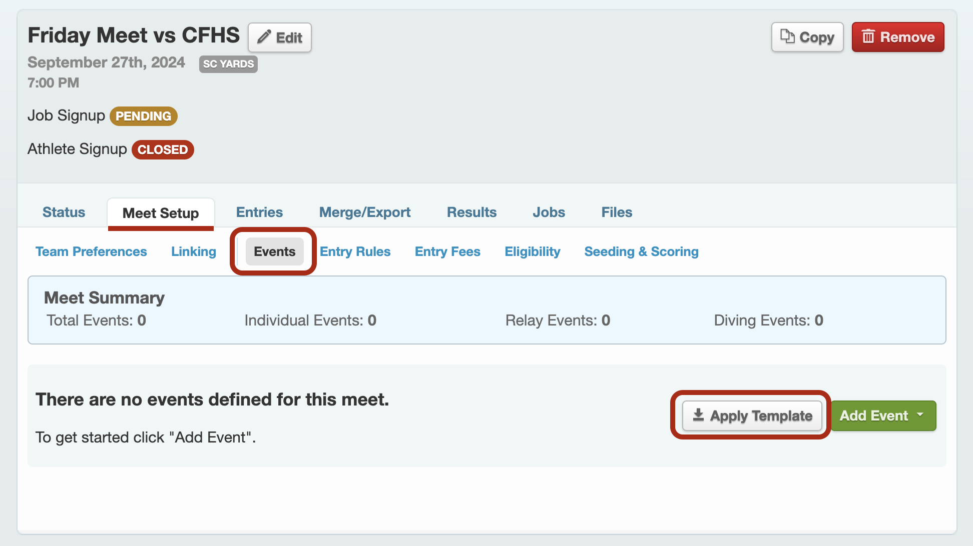 Meet Setup Made Simple: How to Use SwimTopia’s Meet Templates - SwimTopia